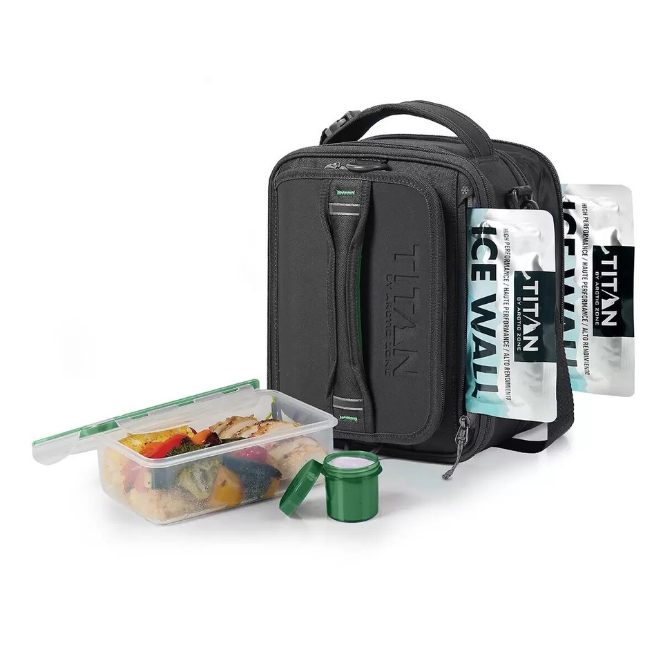 Titan Arctic Zone Fridge Cold, Crush Resistant Lunch Pack w 2 Ice Walls ...