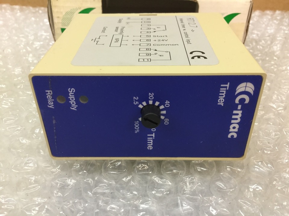 C-MAC RT12.7-2-0-024-3S 11-PIN TIME DELAY RELAY 250VAC .08-3 SECOND NEW ...