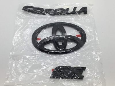 New Blackout Emblem Overlays '19-'24 Toyota Corolla Hatchback SE PT948 ...