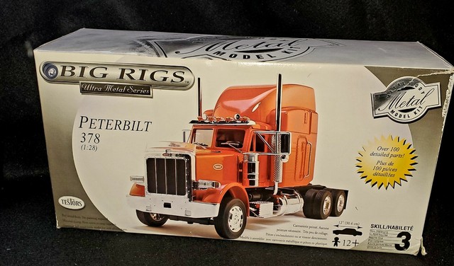 2001 Testors Peterbilt 378 Model Kit Big Rigs Ultra Metal Series 1/28 ...