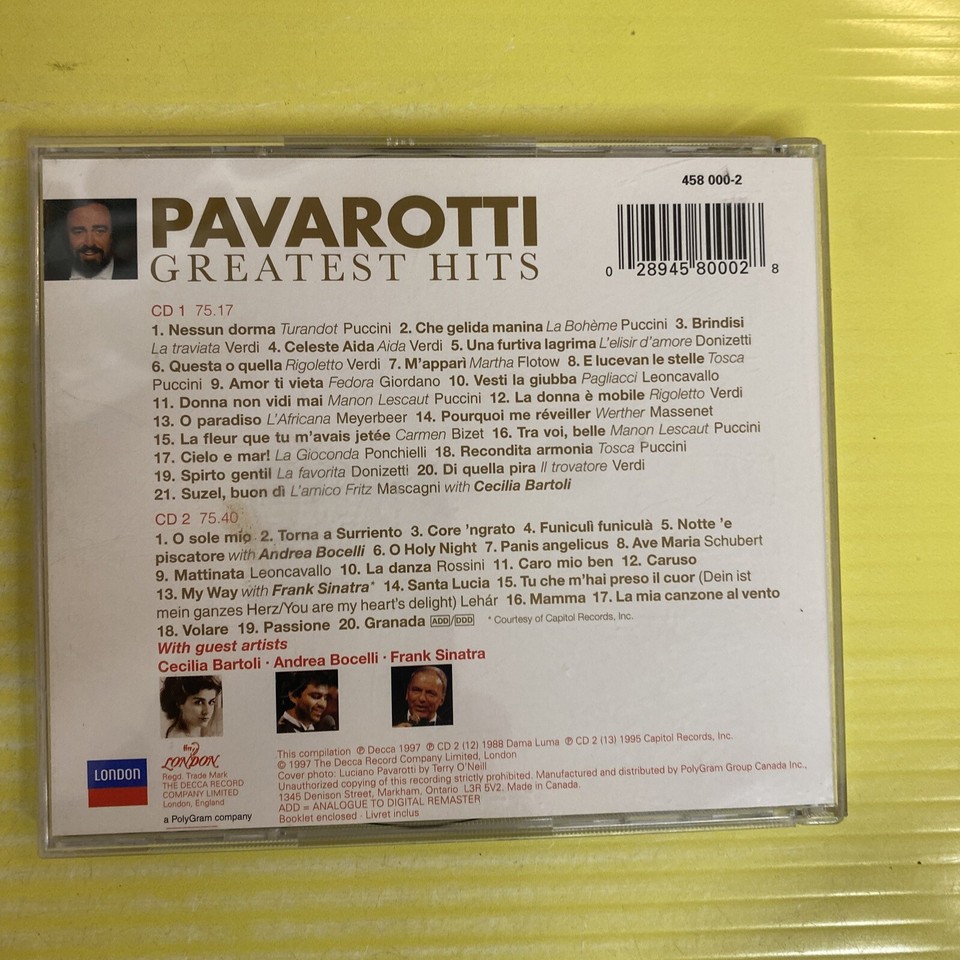 luciano pavarotti - greatest hits - Cd | eBay