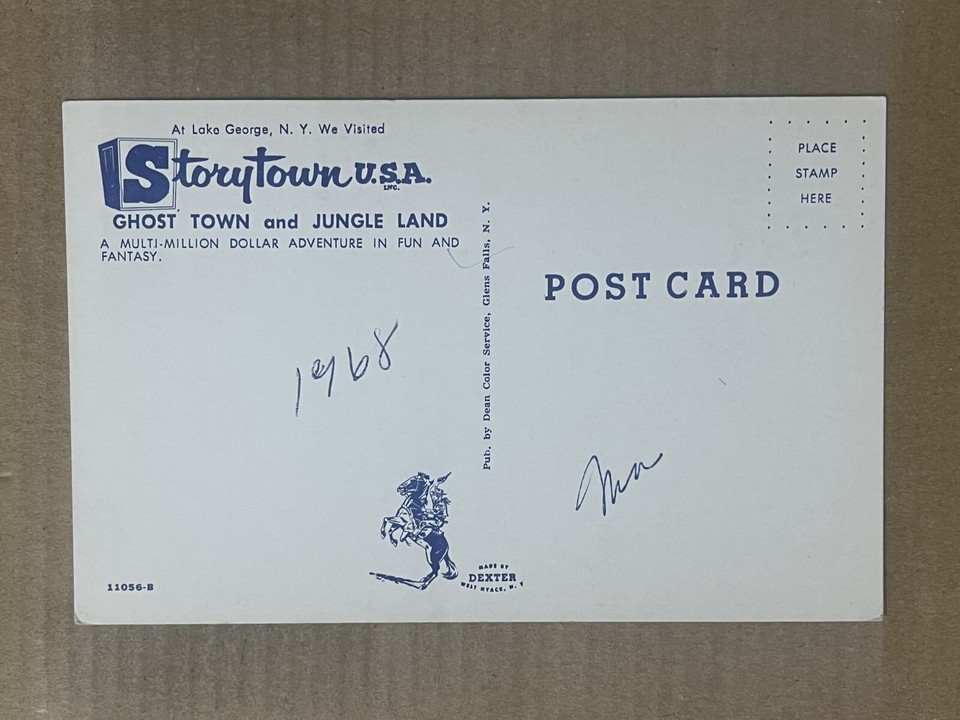 Postcard Lake George New York Storytown USA Ghost Town Train Miniature ...