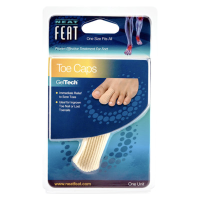 Neat Feat Gel-Lined Toe Caps One Size Fits All Relief to Sore Toes ...