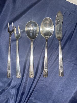 Vintage Nobility Plate "Royal Rose" Silverware 5 Piece Set | eBay