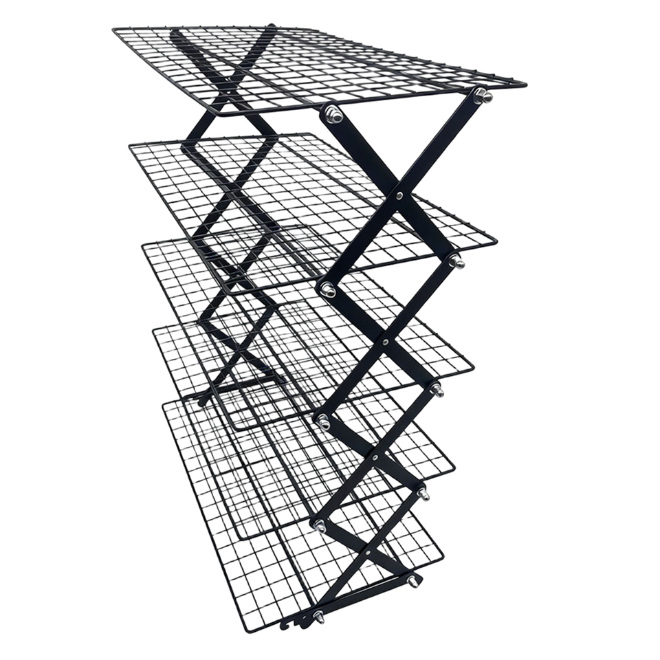Compact Foldable 5 Tier Iron Kitchen Rack For Spices And Cooling Breads ...