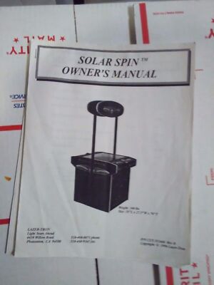 solar spin arcade manual #2 | eBay