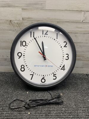 Used AMERICAN TIME E56BAAV304G Wall Clock,Analog,Electric *Tested* | eBay