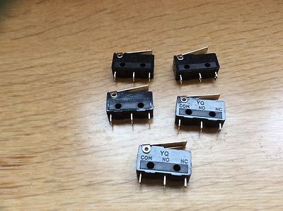5 off 3A 250V AC 3 Terminals Single Pole Double Throw Mini Micro Switch ...