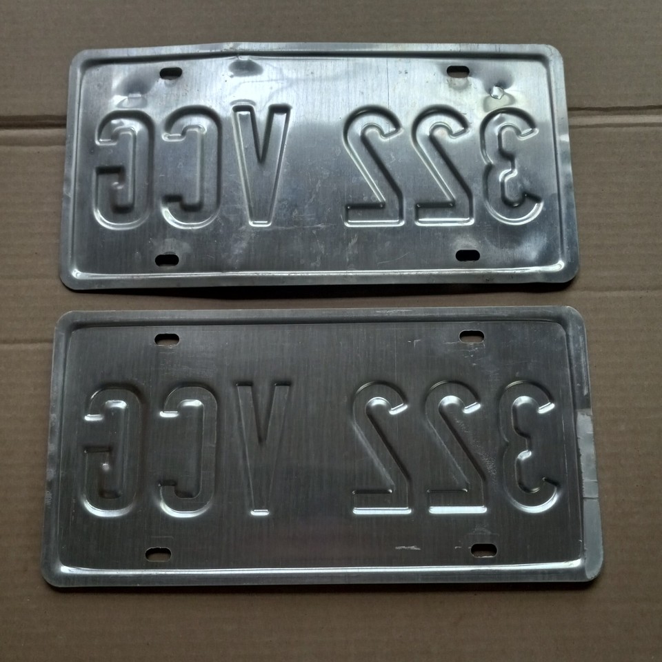 PAIR 2000 Texas License Plates - "322 VCG" Space Shuttle Cowboy Moon ...