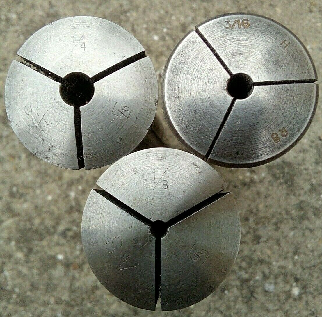 R8 Round Collet English Fractional Sizes Various 1/8 3/16 5/16 5/8 ...