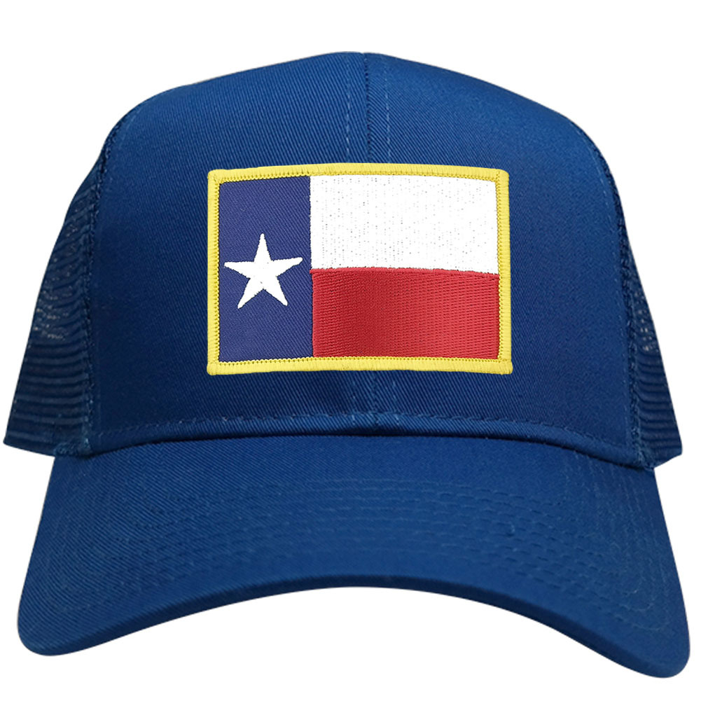 Texas State Flag Embroidered Iron on Patch Snapback Adjustable Mesh Cap ...