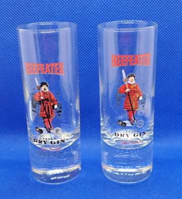 Set of 2 Beefeater London Dry Gin Shot Glass - 4" Tall | eBay
