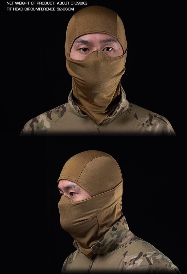 Tactical Shooting Balaclava Mask Breathable Full Face Airsoft CS War ...