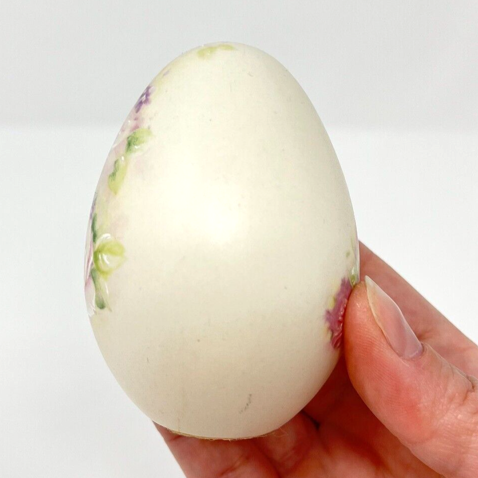 Eggzakly Handpainted Porcelain Egg Roses Flowers Pink Lavender Floral ...