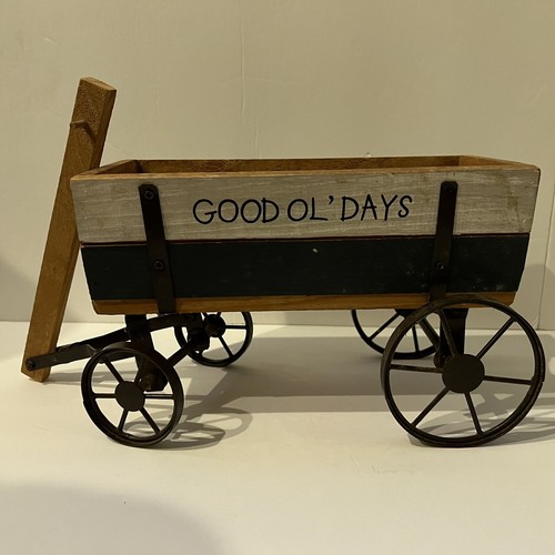 Boyds Bears Good Ol’ Days Wooden Wagon Metal Wheels 10”by 4.75” Hearts ...