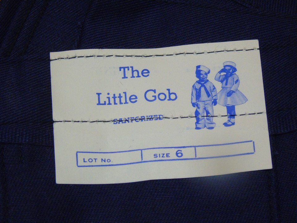 Vintage 1963 New "Little Gob" US Navy Child's Size 6 Dress Uniform ...