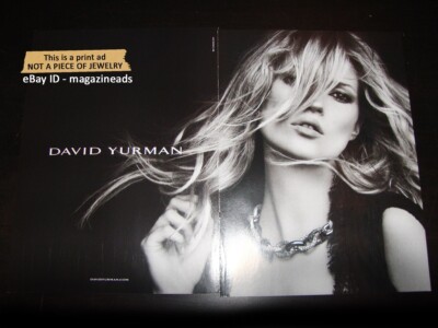 DAVID YURMAN Jewelry 2-Page PRINT AD 2011 KATE MOSS Peter Lindbergh | eBay