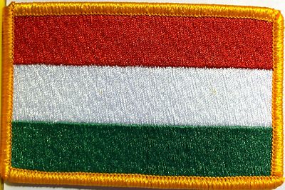 HUNGARY Flag Patch with Hook Adhesive fastener Military Tactical Gold ...