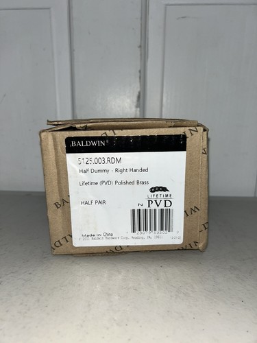 Baldwin Estate Lever Half Dummy RH Polished Brass, 5125.003.RDM, Baldwin | eBay