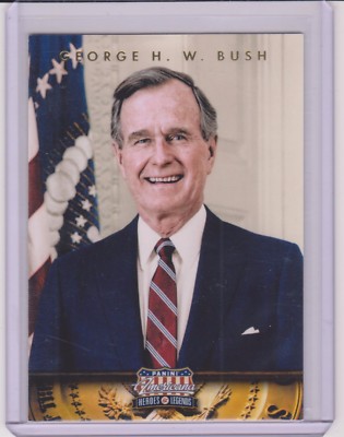 2012 PANINI AMERICANA ~ PRESIDENT GEORGE H. W. BUSH CARD #41 COLOR ...