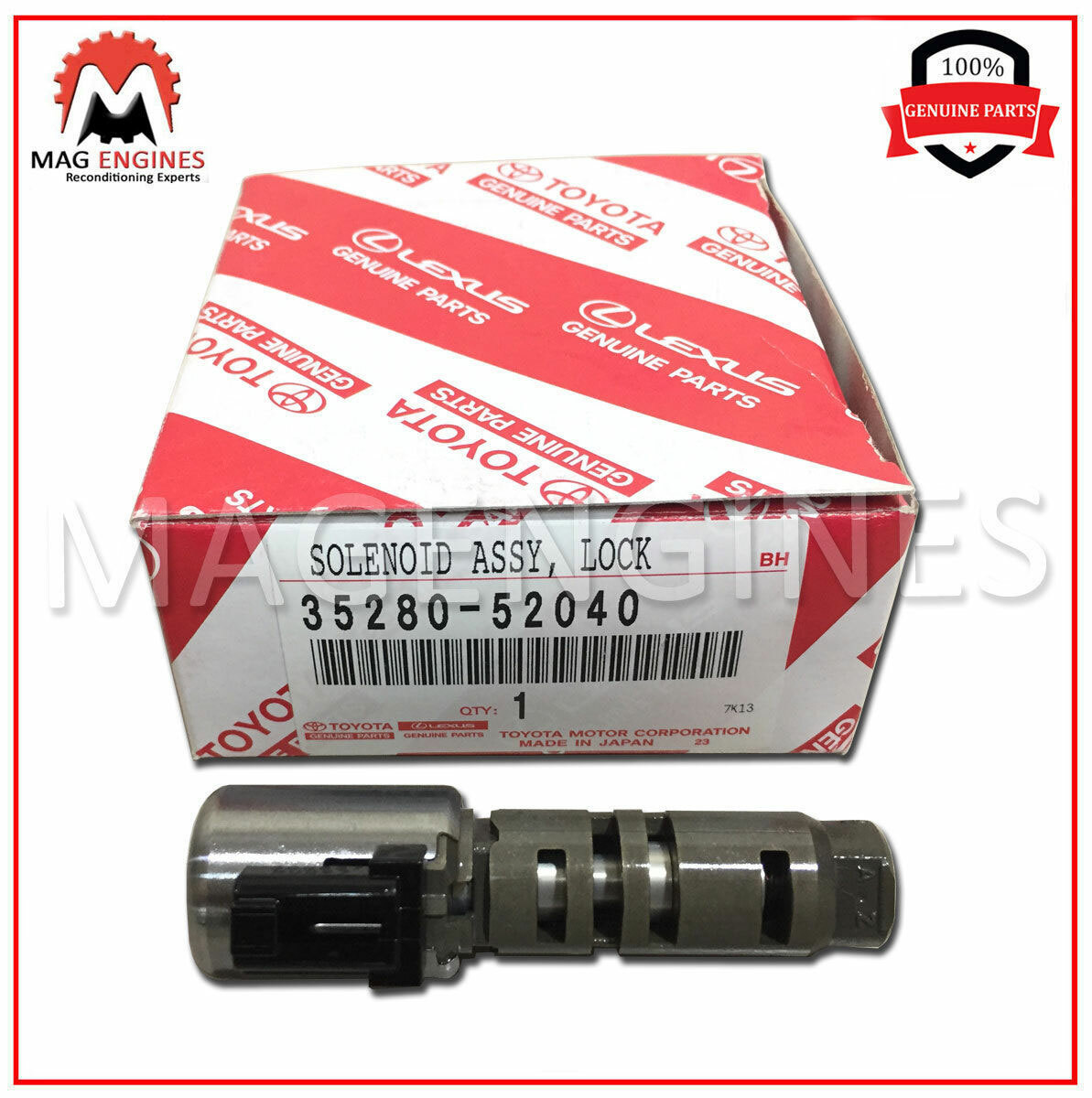35280-52040 GENUINE OEM SOLENOID ASSY, LOCK UP CONTROL 3528052040 | eBay