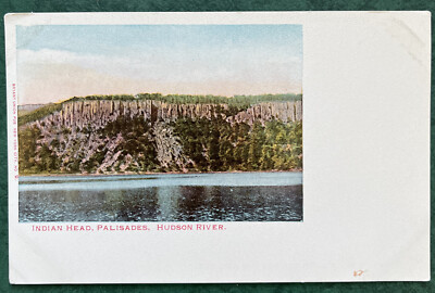 Indian Head Palisades Hudson River Jersey City Nyack NY Postcard | eBay