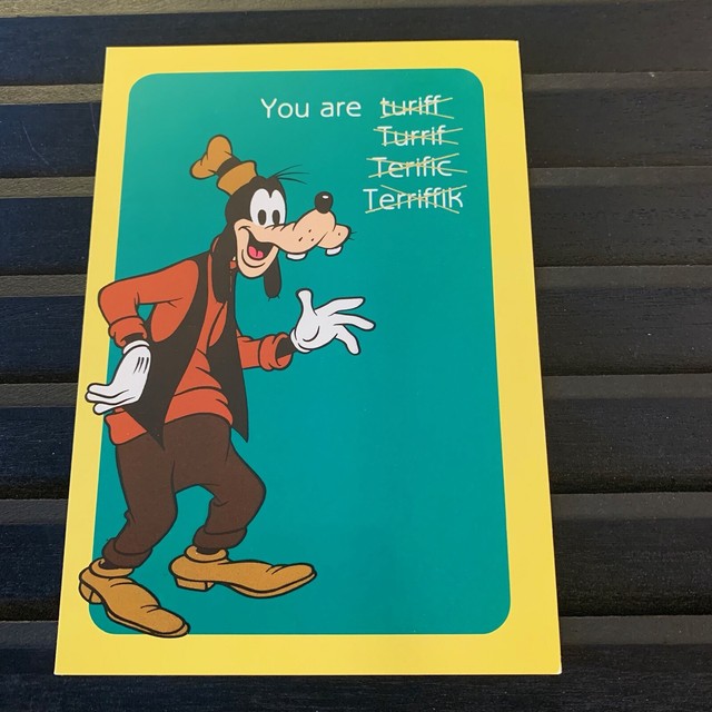 Vintage Greeting Card Note Disney Goofy Terrific | eBay