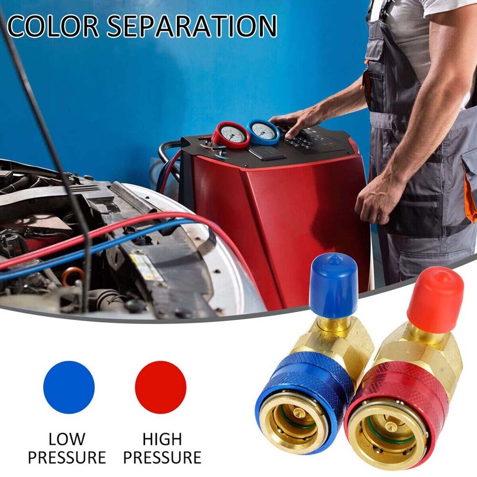 A/C Manifold Gauge Conversion Kit High Low Angle Quick Adapter ACME Car ...