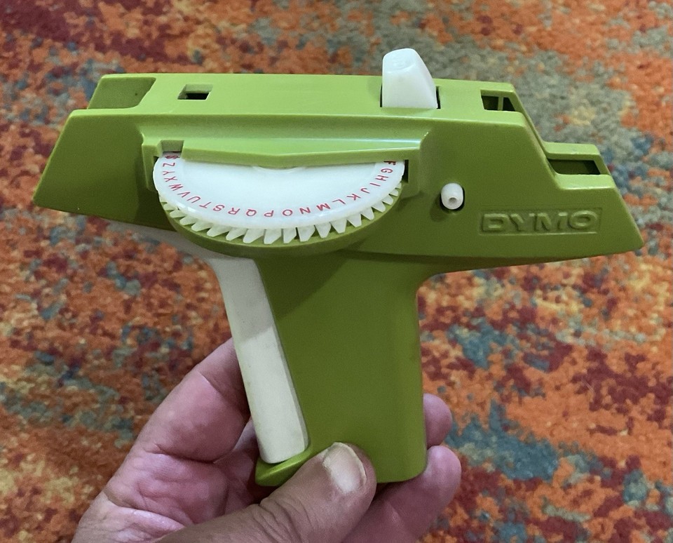 Vintage Handheld Dymo Home Label Maker “Avocado” 1970 Embossing Printer ...