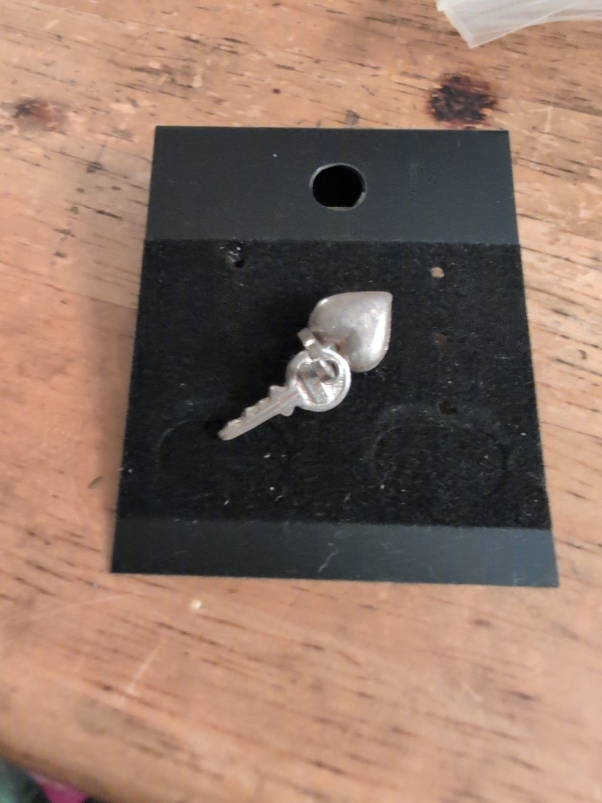 Sterling Silver Lock And Key Charm - Gem