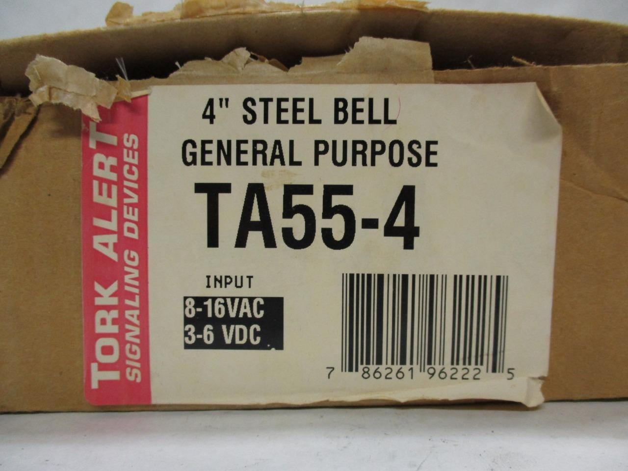 Tork Alert TA55-4 4" General Purpose Steel Warning Bell TA 55-4 | eBay