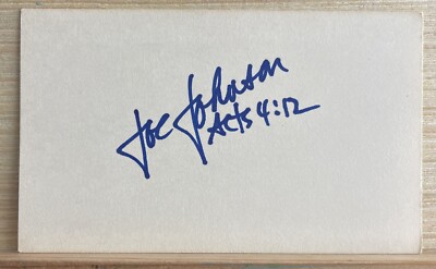 JOE JOHNSON Signed Card 1987 Baseball Toronto Bluejays | eBay