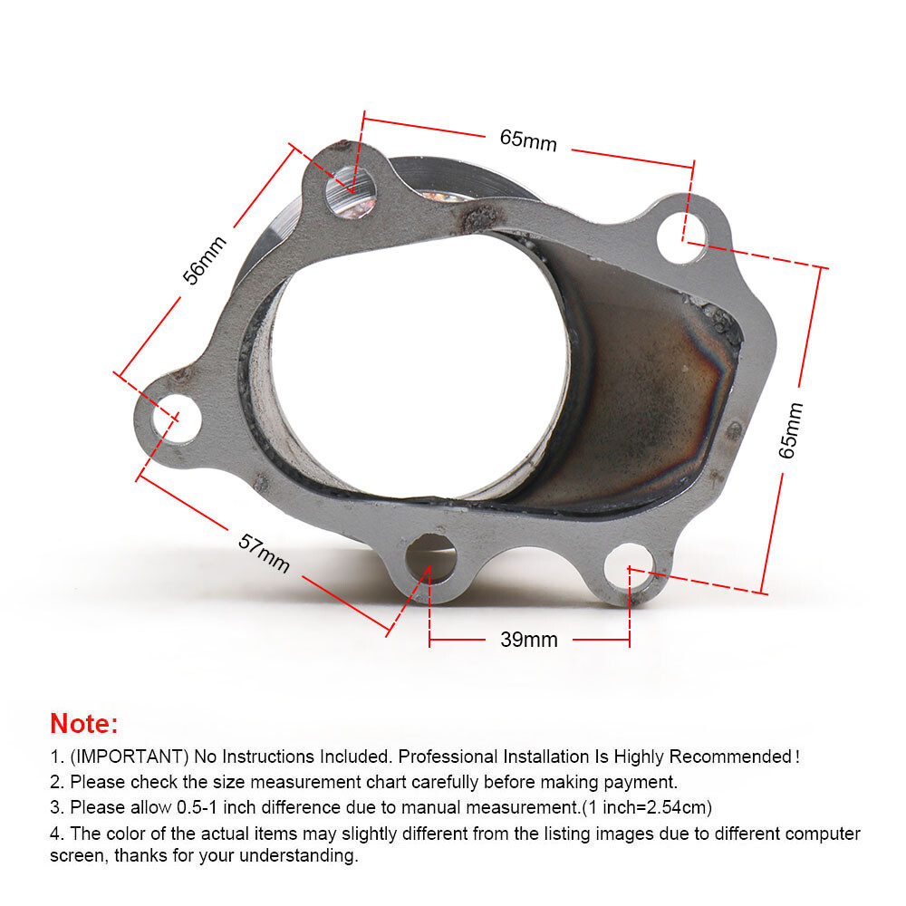FOR T25 T28 GT25 GT28 To 2.5" 63mm V-band Clamp Flange Turbo Down Pipe ...