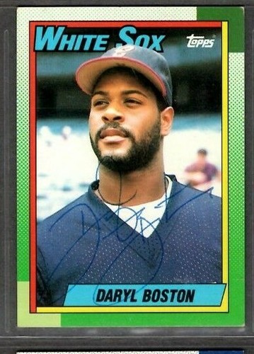 1990 Topps #524 Daryl Boston Chicago White Sox Baseball Signed ...