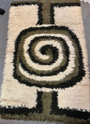Vintage 60s MCM Danish EGE RYA Wool Shag Rug 64 L x41 W | eBay