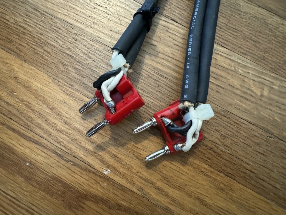 Custom Made Audiophile Grade Heavy Duty AWG Speaker Cables. Banana Plug ...