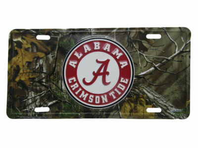 Alabama Crimson Tide Realtree Camouflage 6"x12" Aluminum License Plate ...