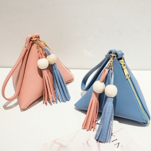 Luxury Designer Coin Purse Casual Clutch Bag Women Triangle Handbag ...