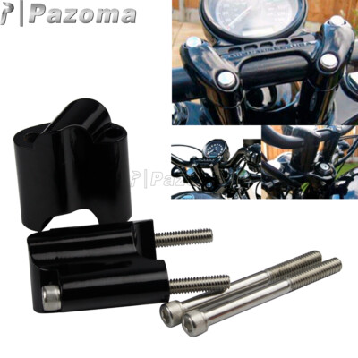 CNC 2" Rise Handle Bar Riser Extension For Harley Sportster XL1200X XL ...