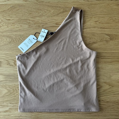 Women’s Express Body Contour One Shoulder Tank, Nude, M | eBay