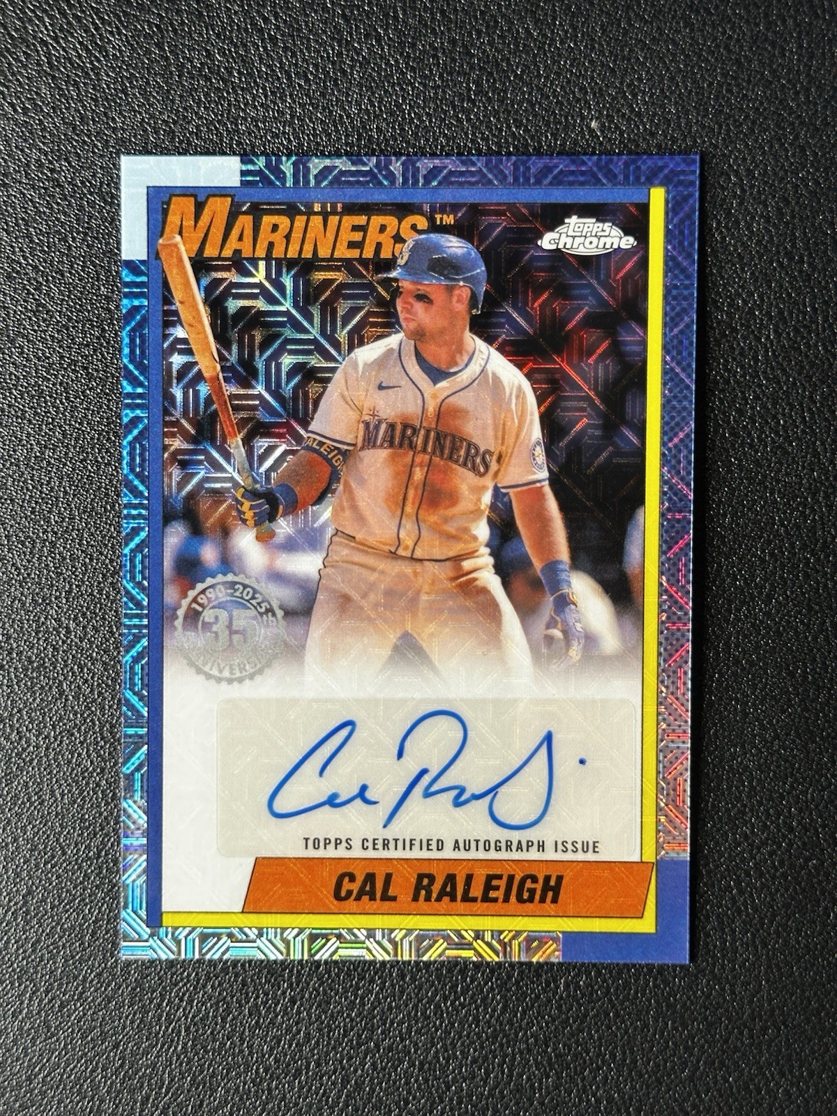 2025 Topps Series 2 Cal Raleigh Silver Pack Mojo Refractor Auto ...