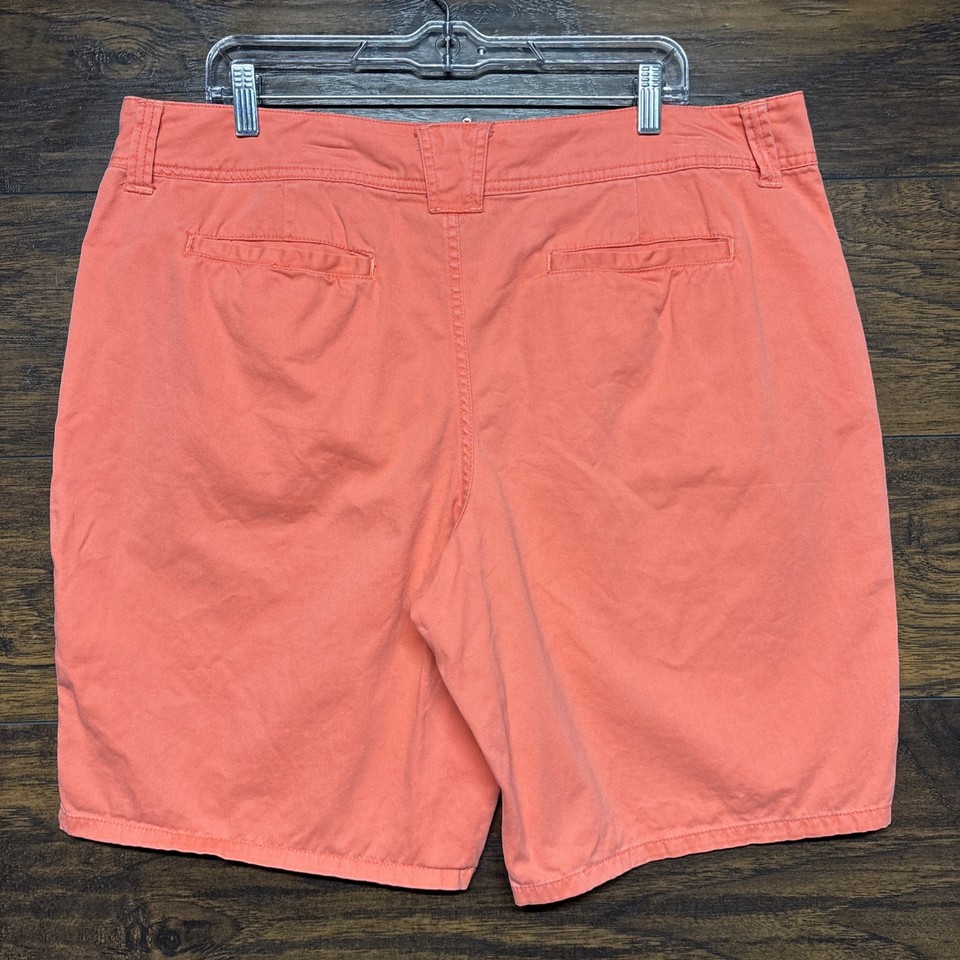 Faded Glory Women’s Bermuda Shorts - High-Rise, Pink - 100% Cotton Size ...