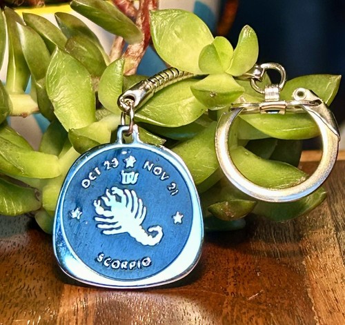 Vintage Zodiac Keychain Scorpio Scorpion Birthday Gift Retro ...