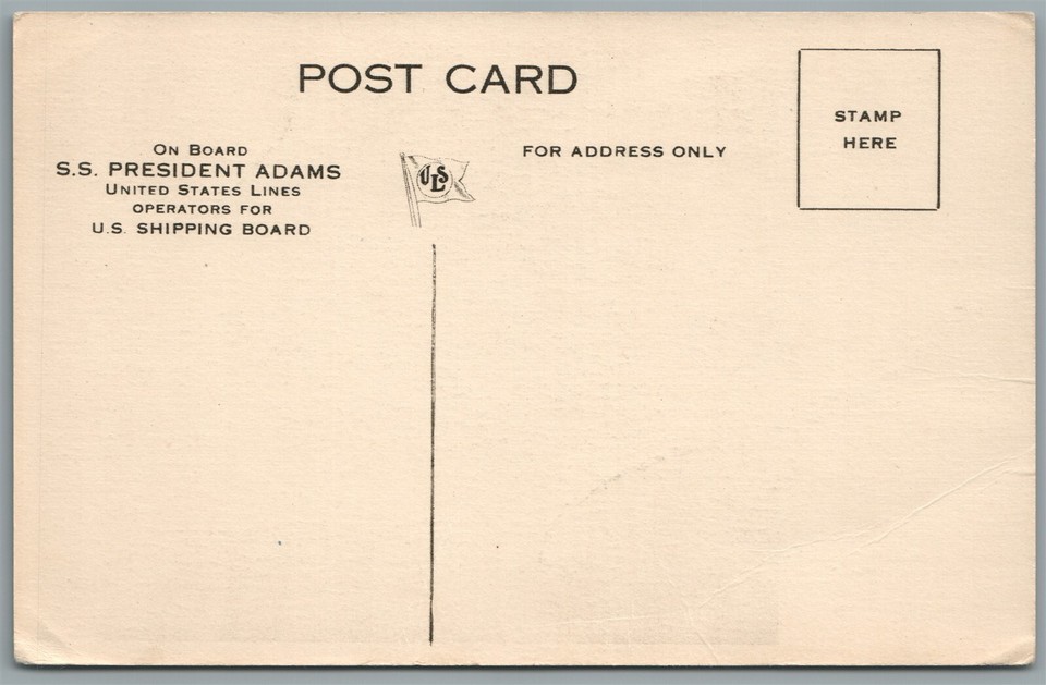 SS PRESIDENT ADAMS UNITED STATES LINES ship VINTAGE POSTCARD | eBay