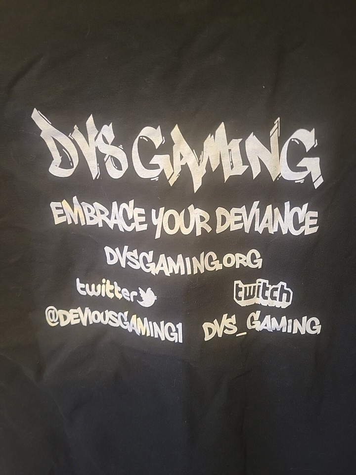 Adult T Shirt, Black Short Sleeve MED, DVS Gaming, Hanes Beefy T, Cotton | eBay