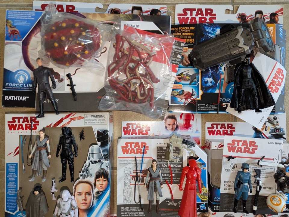 Star Wars 3.75" Figure Lot The Last Jedi Snoke Luke Chewie BB-9e Rose ...