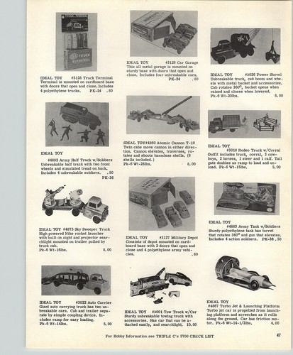 1958 Paper Ad Toy Ideal Turbo Jet Launching Platform Nylint Structo ...