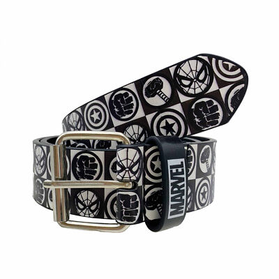 Avengers Hero Icons Belt Black | eBay