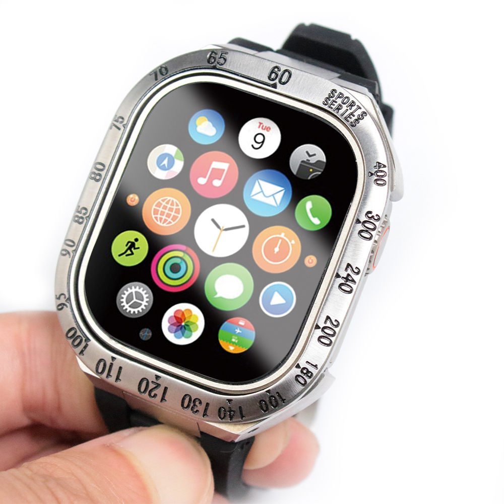 for Apple Watch Ultra 49mm 316L Stainless Steel Mod Kit Set Cas Band ...