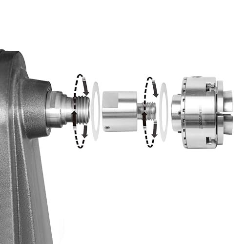 1" x 8TPI Female to 3/4"X16 TPI Male Thread Adaptor Woodworking Lathe ...